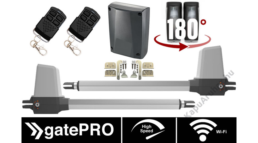gatePRO TERRIER WiFi 200 kétszárnyú kapunyitó szett kedvező áron, országos gyors szállítással